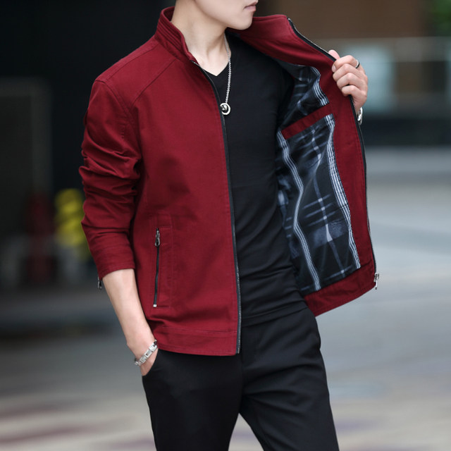 2024 Spring and Autumn New Men's Jacket Pure Cotton Young Dad Jacket ...
