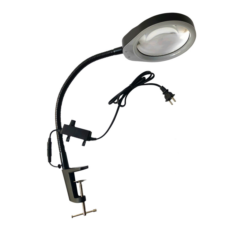 Pdok 10x Clip-On LED Desk Magnifying Glass for Reading - Pd-032a
