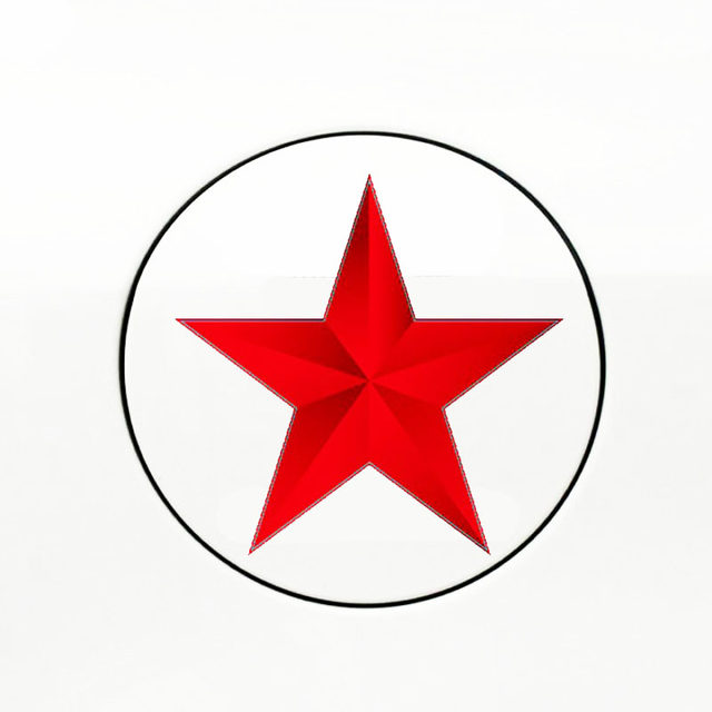 Five-pointed star stickers, personalized and creative red flag car ...