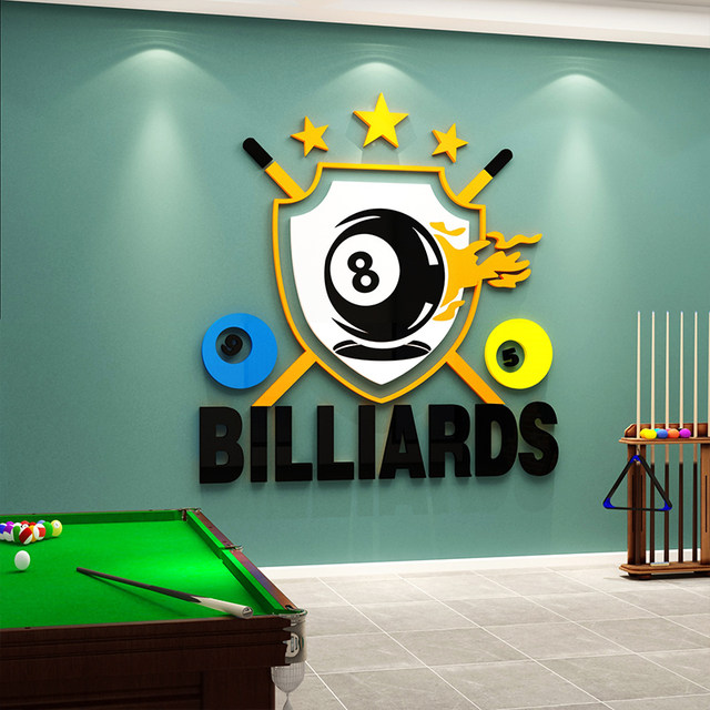 Billiard Hall Decorative Painting Internet Celebrity Billiard Room Wall ...
