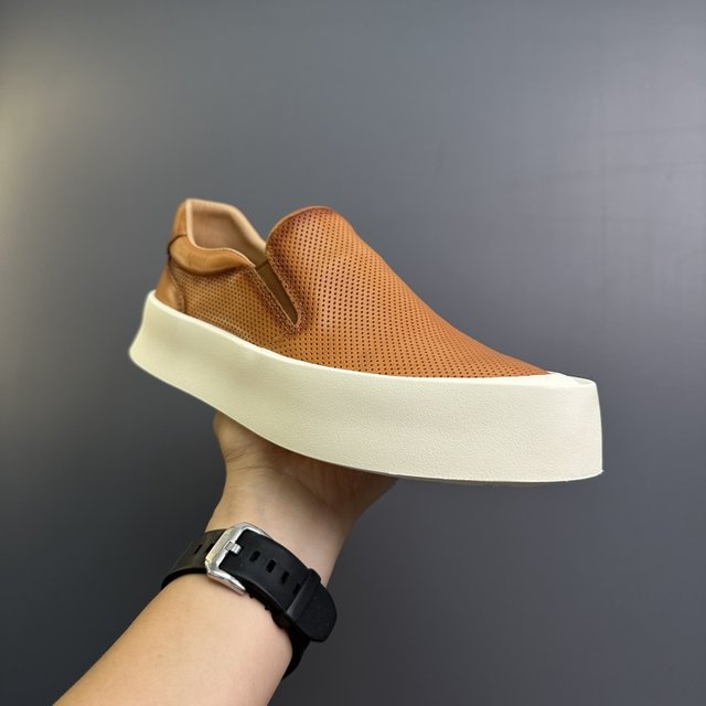 Men's shoe tide shoes summer breathable retro men's loaf shoes hollow ...