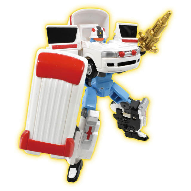 TOMY Tomica Brave Knight Transformed Police Car Robot King Kong Fire ...