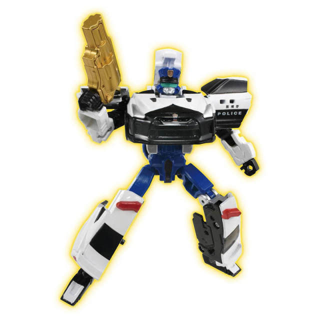 TOMY Tomica Brave Knight Transformed Police Car Robot King Kong Fire ...