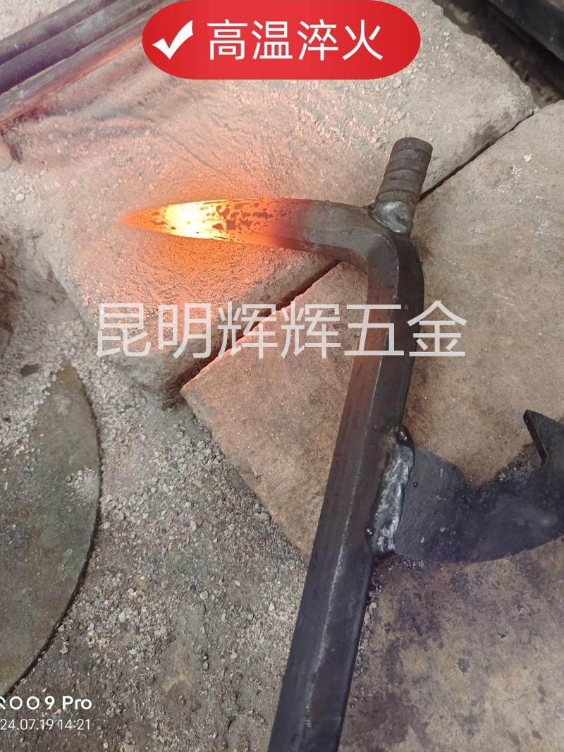 Aluminum Wood Crowbar Set with Hook Back - Threaded Steel Back Hook