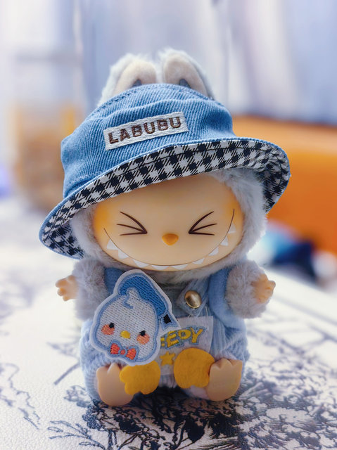 labubu labubu vinyl doll pendant doll clothes suspender set 17cm blind ...