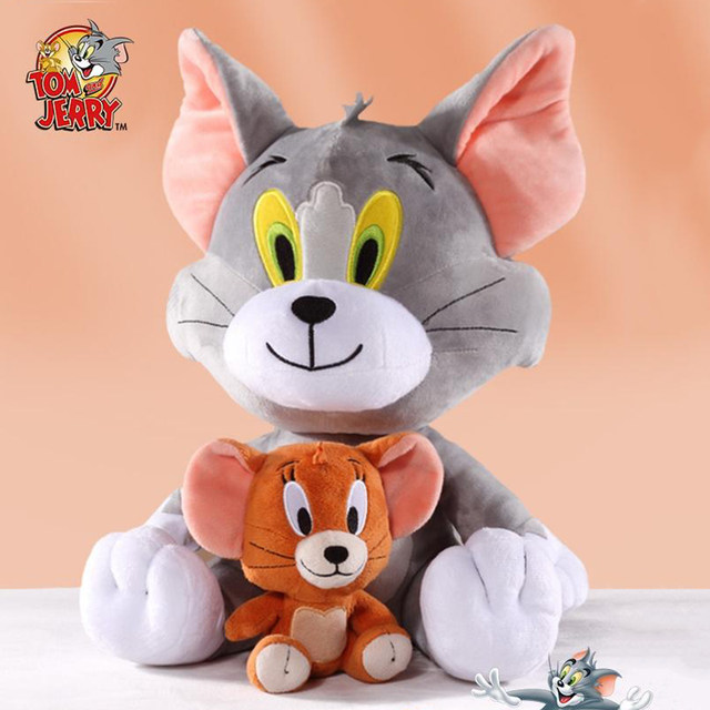 Genuine Tom and Jerry Plush Toy Cute Tom Cat and Jerry Mouse Doll ...