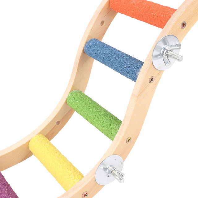 Parrot toy bird ladder wooden ladder interactive ladder grinding claw ...