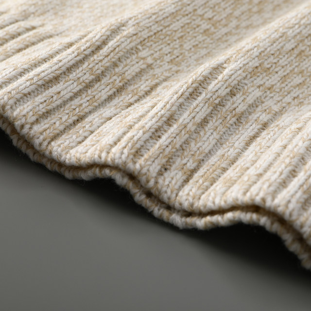 Autumn and winter youth plus size men's contrasting color knitted ...