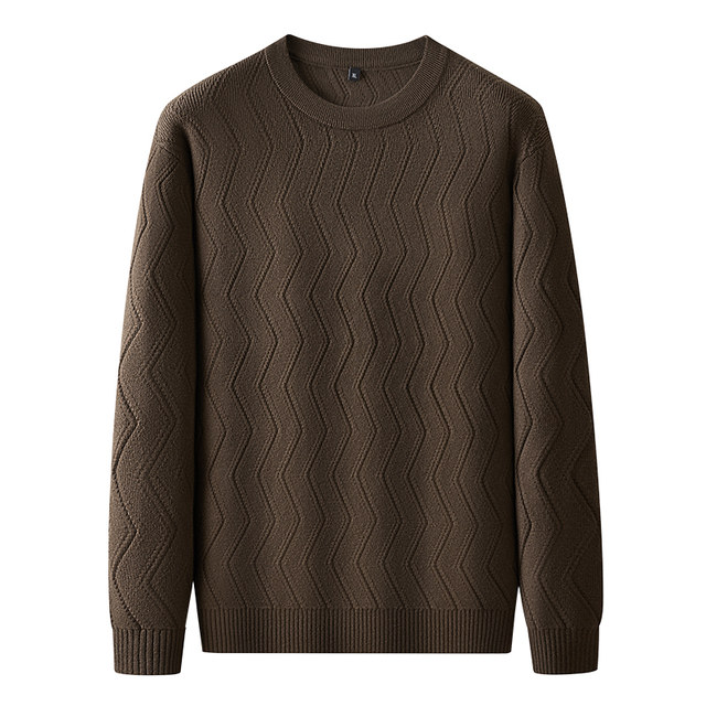 Youth Fashion Round Neck Long Sleeve Knitted Sweater Autumn and Winter ...