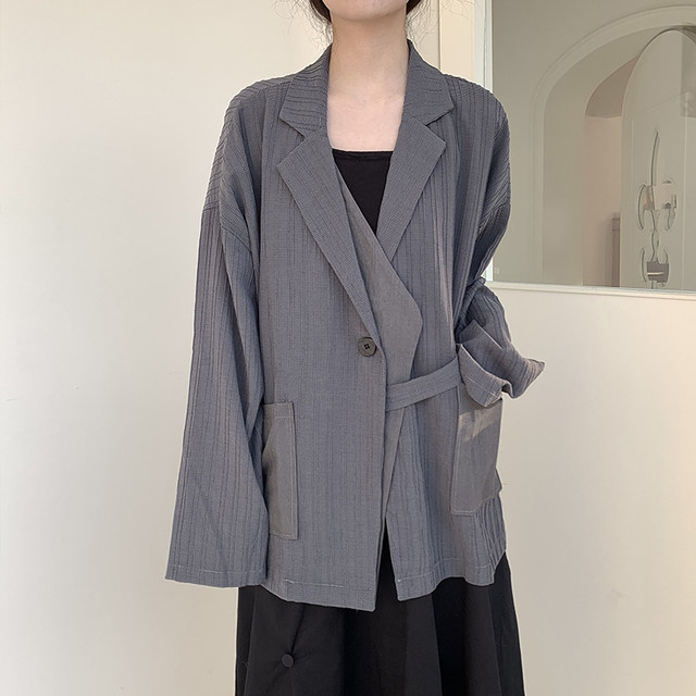 Lu and Shandao niche original design no-iron suit women's textured one ...