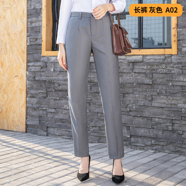 Autumn women's OL black high-waisted professional trousers women's ...