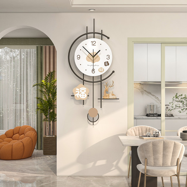 Simple modern atmosphere 2023 new Internet celebrity living room clock ...