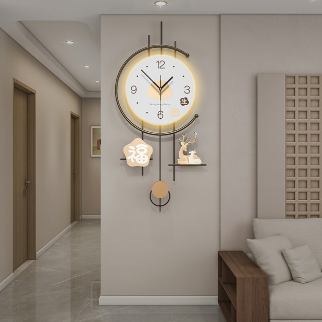Simple modern atmosphere 2023 new Internet celebrity living room clock ...