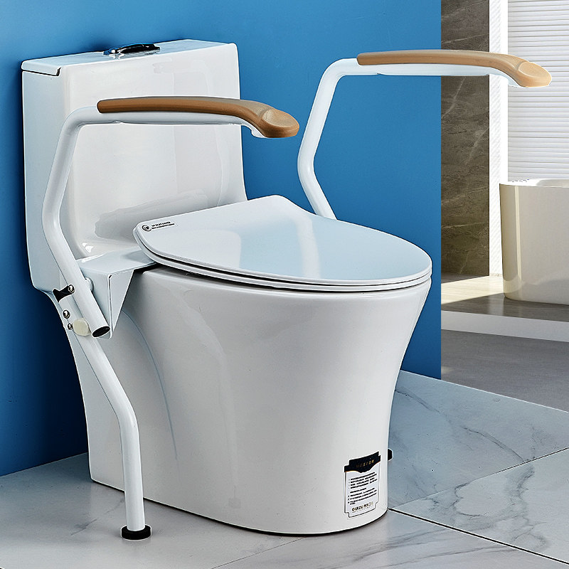 Punch-Free Folding Toilet Armrest for Elderly Safety