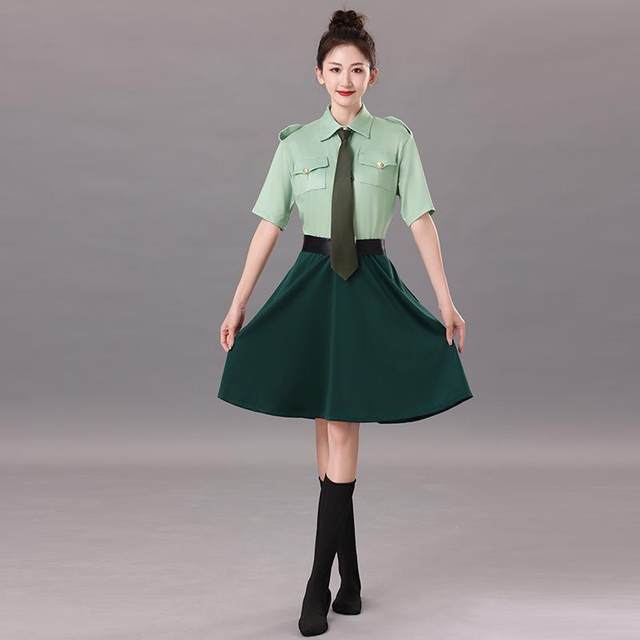 Military uniform stage performance costumes for women dance performance ...