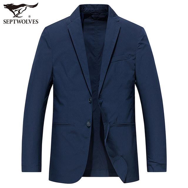 Septwolves casual black suit top 2024 spring men's new business men's ...