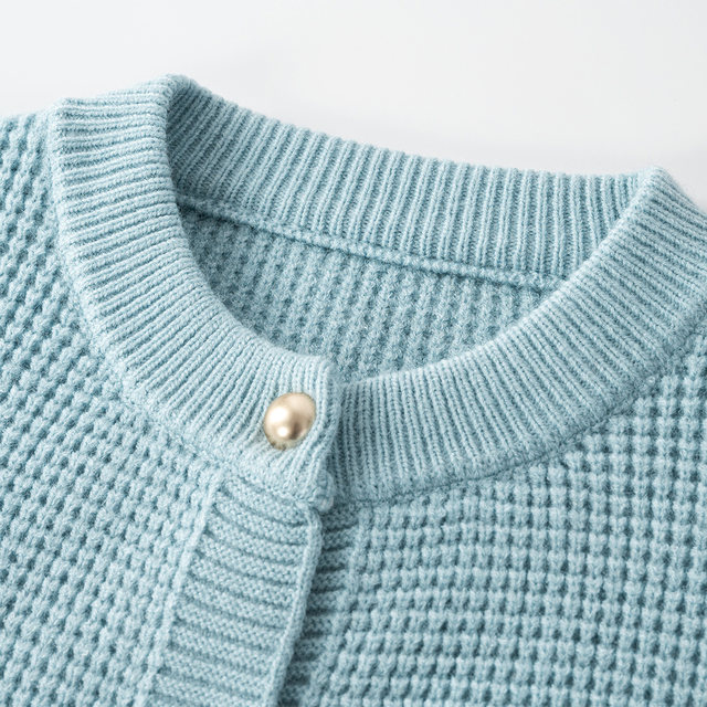 onemore autumn women's tops simple solid color cardigan coat round neck ...