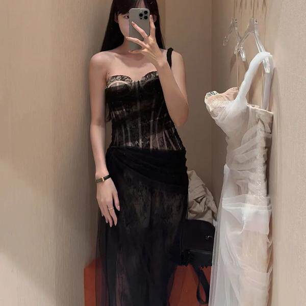 Taiyue Niche Fairy Tulle Lace Atmosphere Fishbone Corset Slimming Look ...