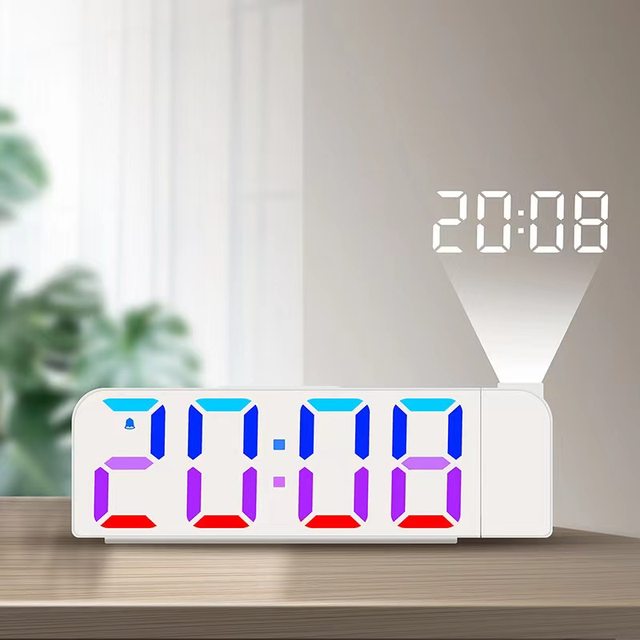 New smart luminous digital projection clock with large screen, silent ...