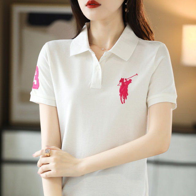 2025 Spring New Casual and Versatile Classic Maga Three Women's Polo ...