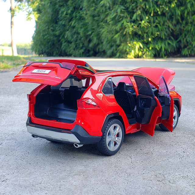 1/24 Toyota Rongfang RAV4 alloy car model back force sound light toy ...