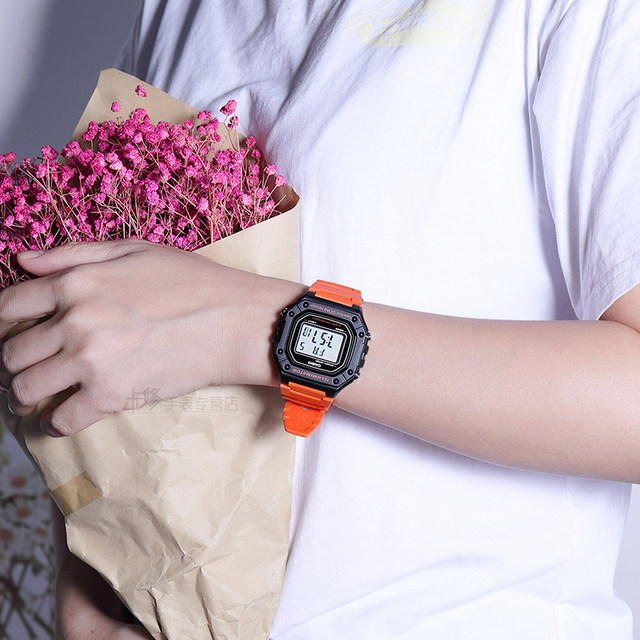 Japanese Casio square watch female student retro electronic watch sports waterproof small square ...