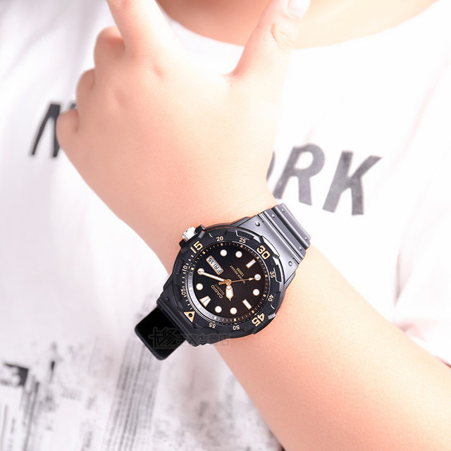 Casio children's watch male and female casio small black watch sports ...