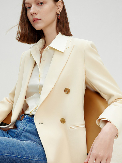 Langzi French high-end design suit business formal wear waist-hugging black suit jacket 2025 ...