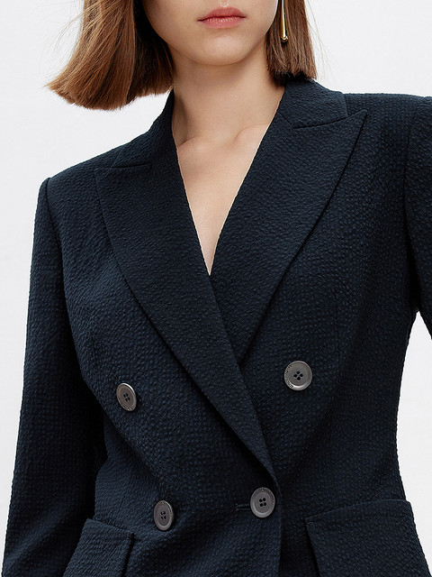 Langzi wool suit 2025 spring new suit jacket casual double-breasted high-end professional formal ...