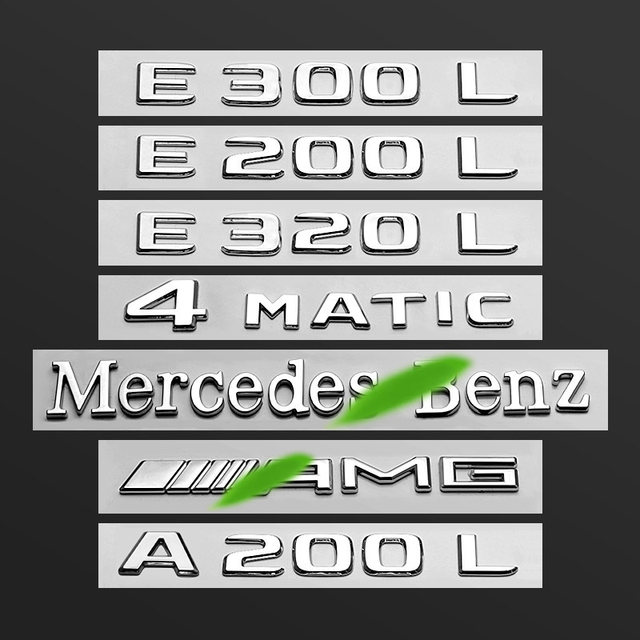 Suitable for Mercedes-Benz rear logo car stickers modified new E-Class C-Class C260L/E300L/GLC ...