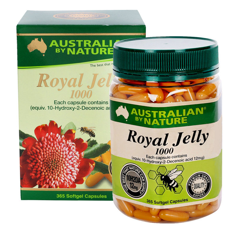 Capsules de gelée royale Aurinda - 365 capsules - Fabriquées en Australie