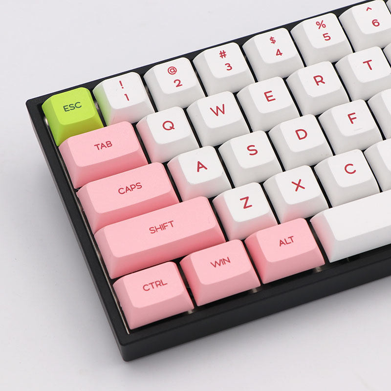 68 -key powder white color color XDA mechanical keyboard PBT heating ...