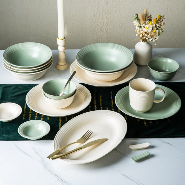Dishes set household light luxury modern simple Nordic style ceramic ...