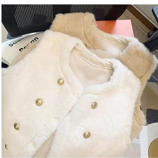 Small Xiangfeng double-breasted vest jacket for women in autumn and ...