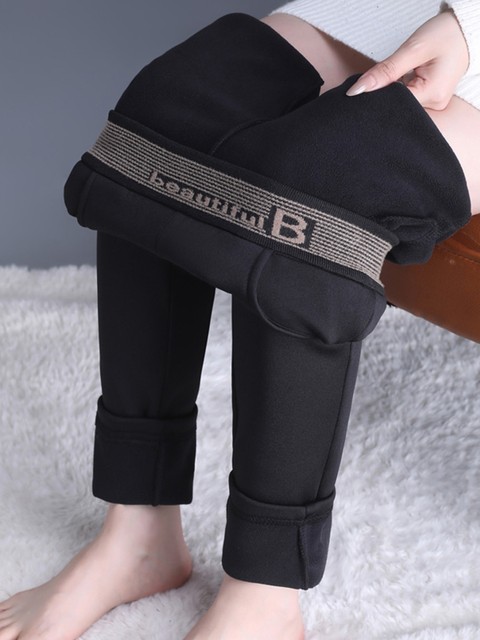 Extra thick lamb velvet high waist leggings for women in autumn and ...
