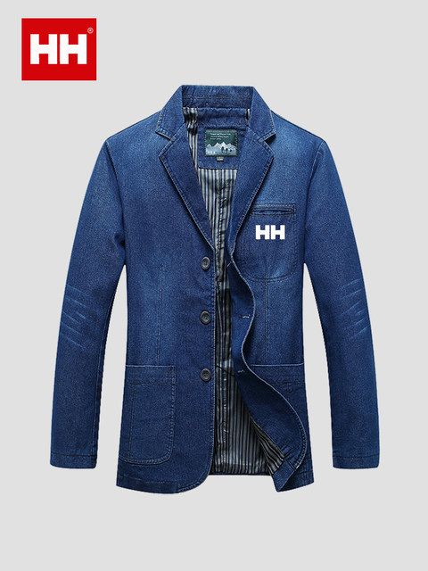 Official authentic HH men's new denim suit men's casual loose large ...