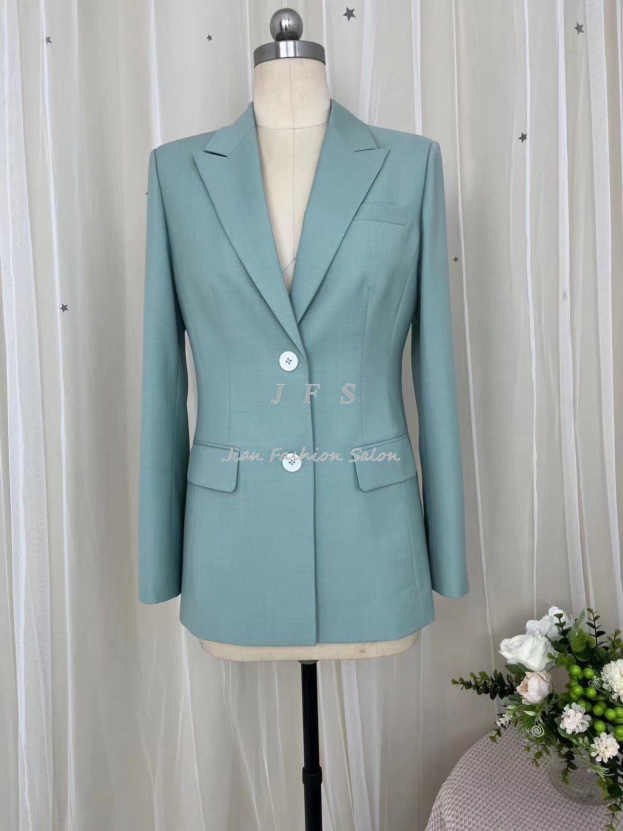 JFS new spring and autumn worsted wool one-button slim commuting ...