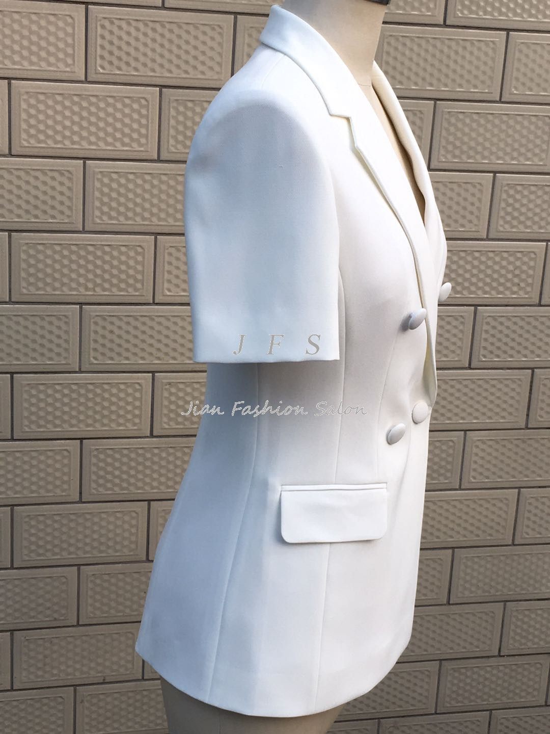JFS new slim fit short-sleeved suit jacket trendy women's clothing