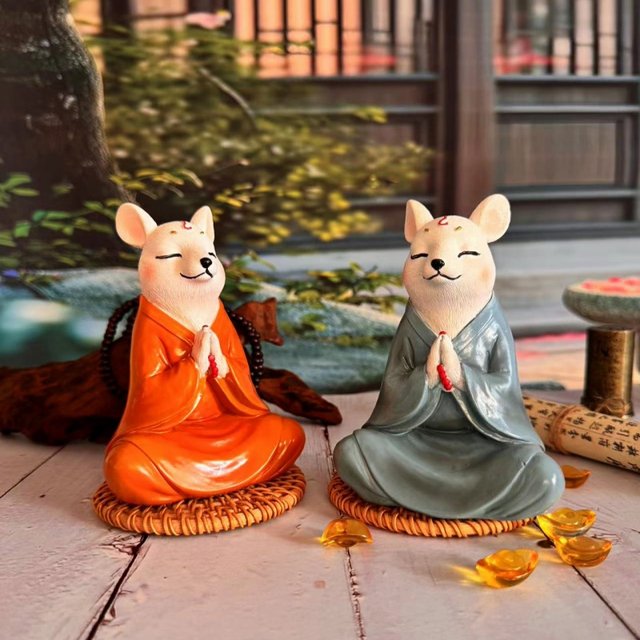 Hui Family Immortal Statue, Mouse Real Body Ornament, Zen-style Lucky ...