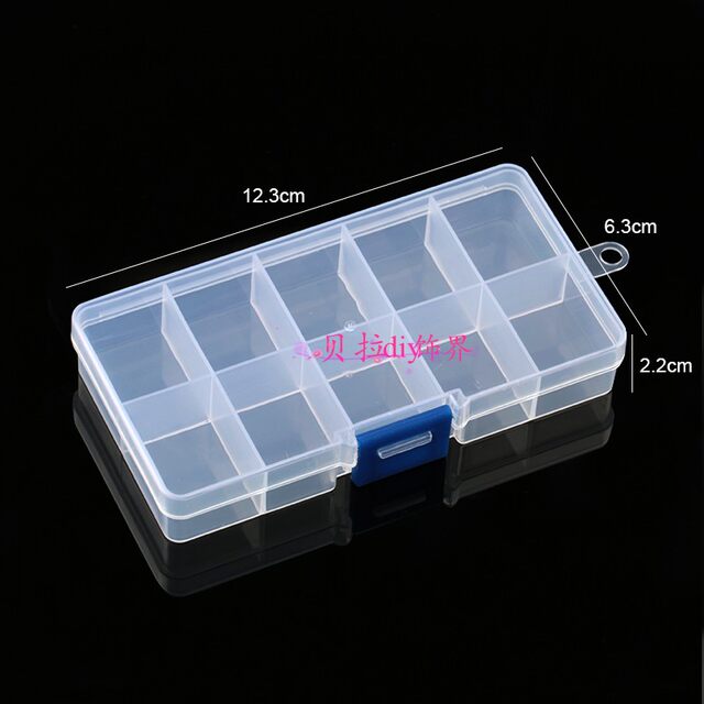 15 grids 24 grids transparent plastic storage box multi-grid earrings ...