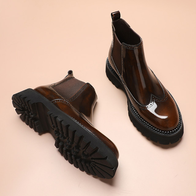 Men's short Chelsea boots, plus velvet, fashionable and versatile ...