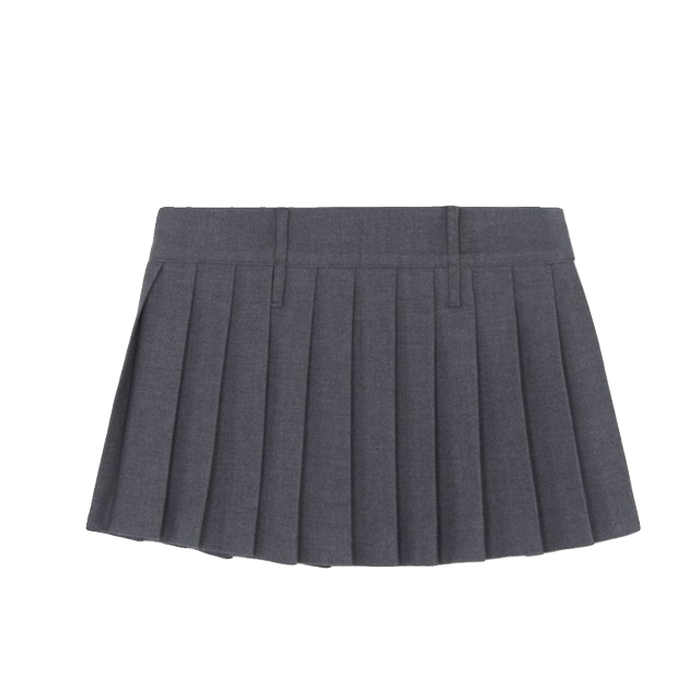 Gray design sense ins matching skirt for women low waist temperament A ...