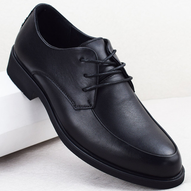 Foreign trade men's shoes business formal black men's leather shoes ...