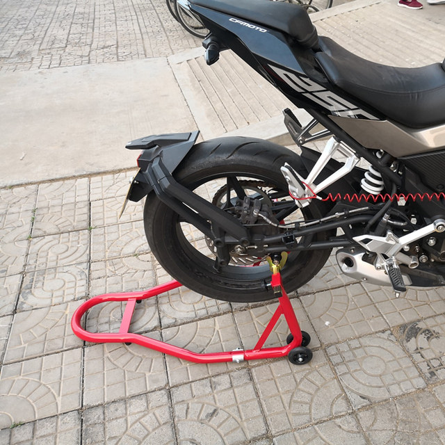 Thickened heavy-duty motorcycle lifting frame, front and rear wheel ...