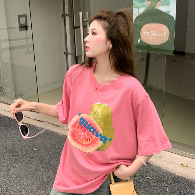 Xiaojijia plus size women's summer casual T-shirt summer fat mm loose ...