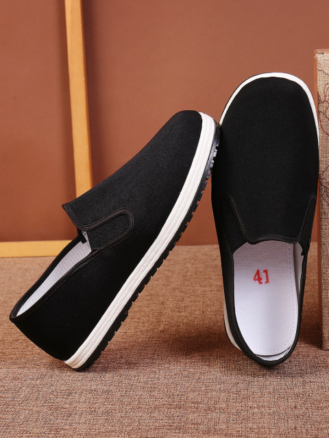 Traditional old Beijing cloth shoes for men's laminate beef tendon sole ...