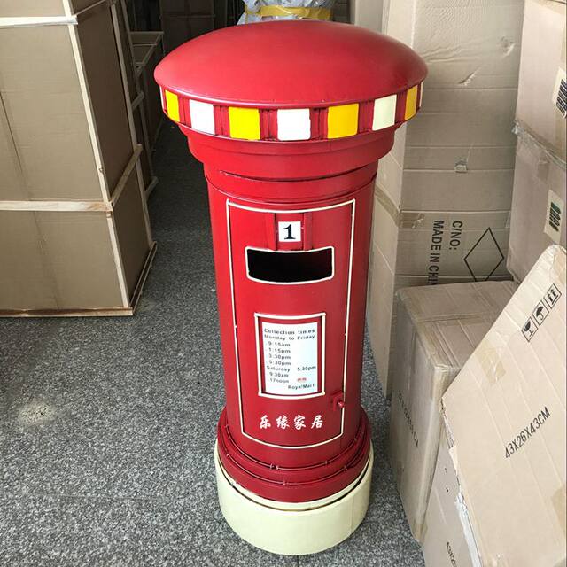 Iron mailbox British mailbox extra large model retro mailbox mailbox ...