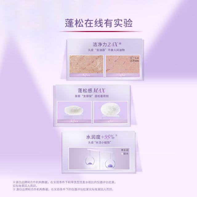 L'Oreal Paris hyaluronic acid shampoo purple ampoule oil control fluffy anti-dandruff anti-itch ...