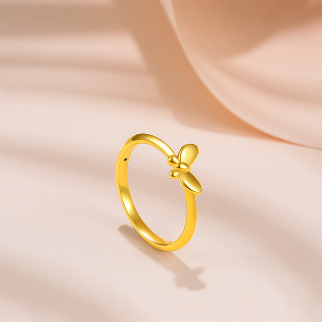 Saturday Fortune Gold Ring Women's Pricing Butterfly Ring Women's ...
