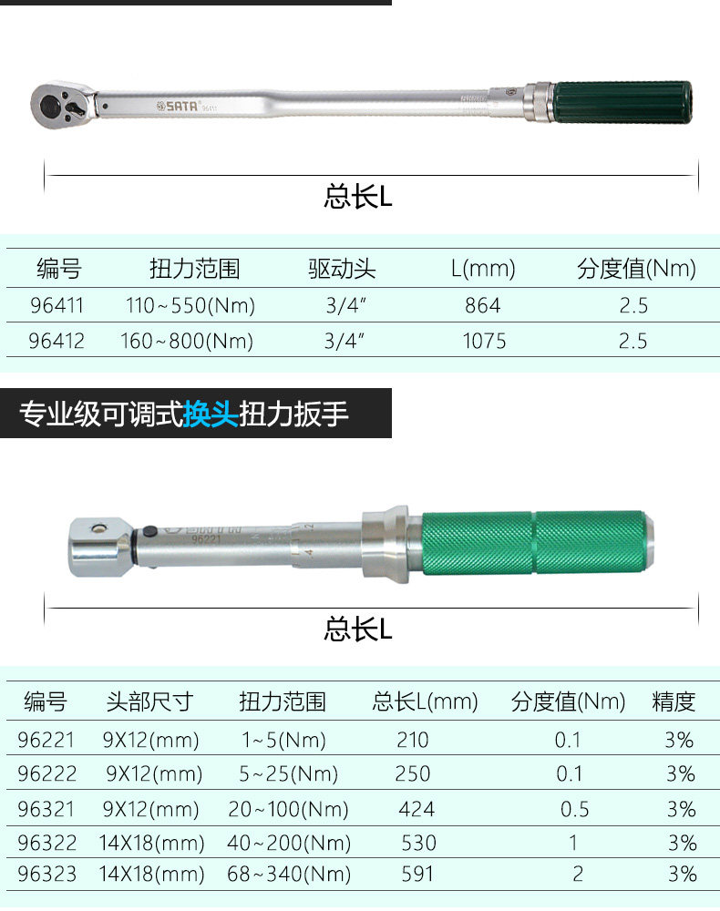 Star tools adjustable professional torque wrench | Sata